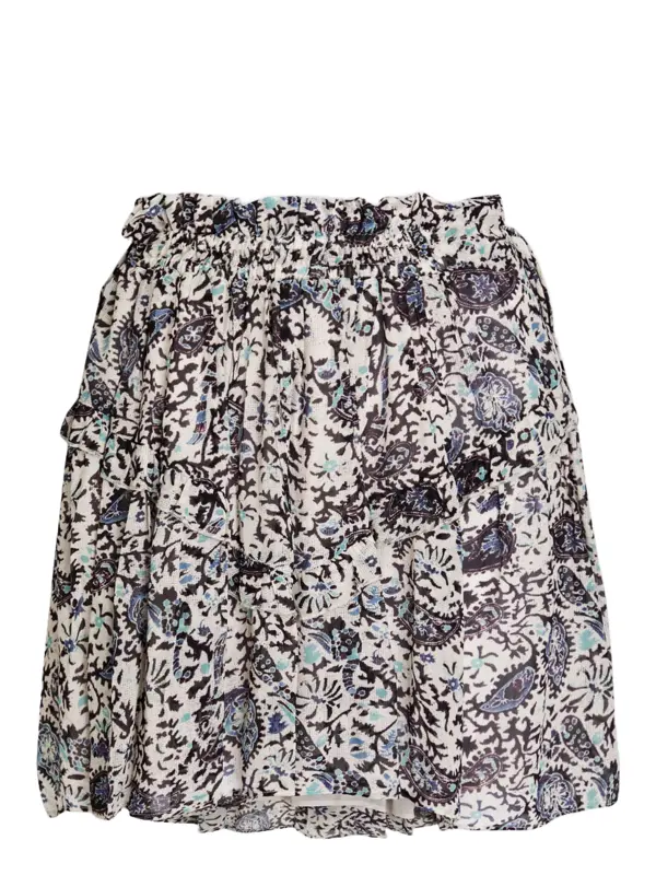 MARANT ETOILE Itelo Printed Mini Skirt - Ecru