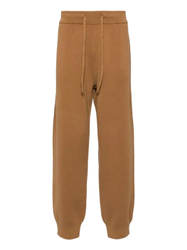 MAN ON THE BOON. Knitted Track Pants - Brown