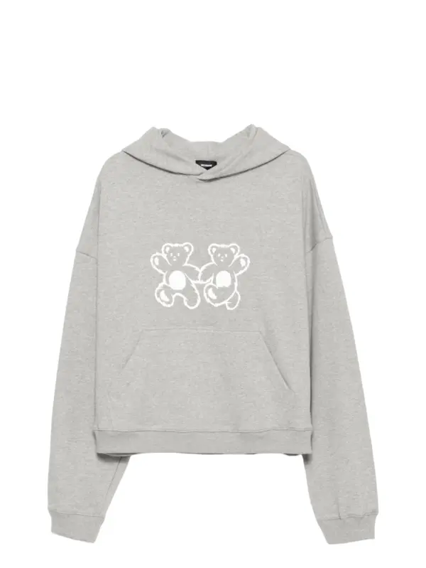 We11Done Teddy Twins Hoodie - Grey