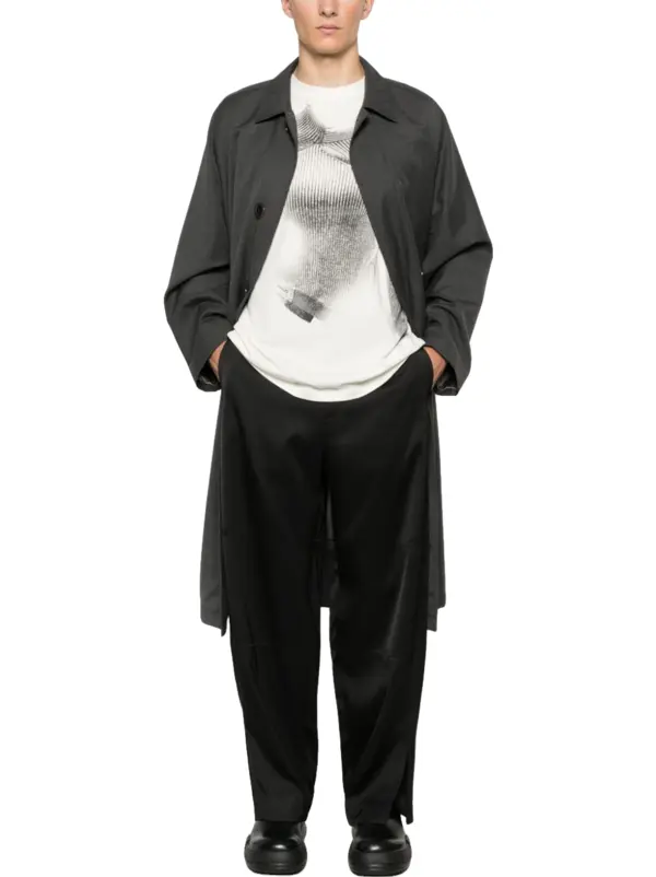 JIL SANDER Twill Trousers - Black
