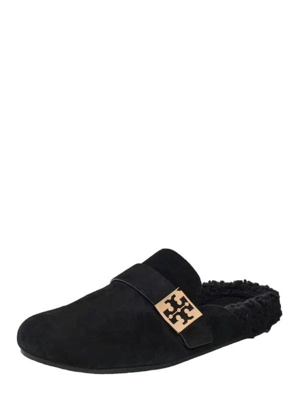 Tory Burch Mellow Shearling Mules - Perfect Black / Perfect Black