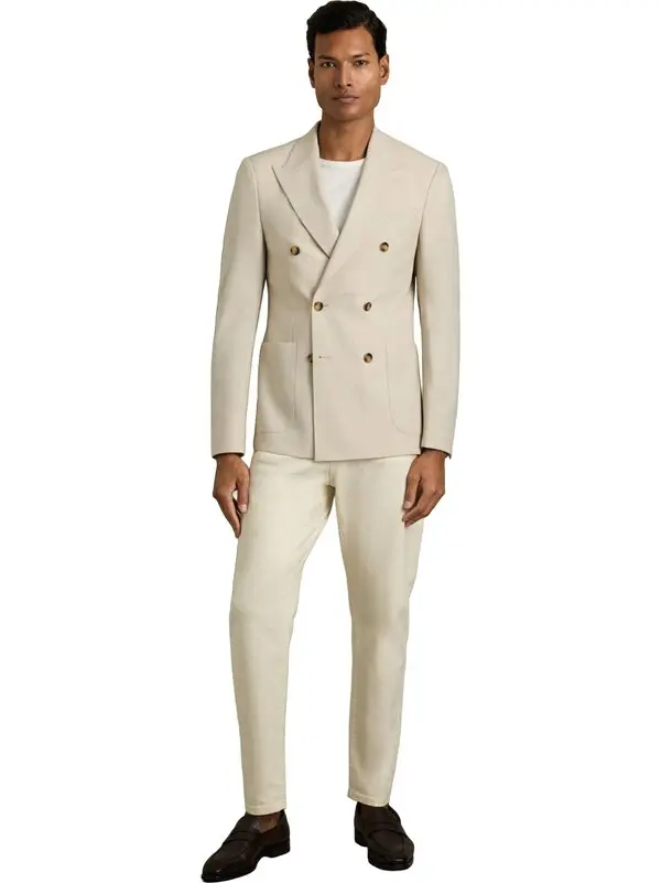 REISS Rathbone Relaxed-fit Cropped Jeans - White