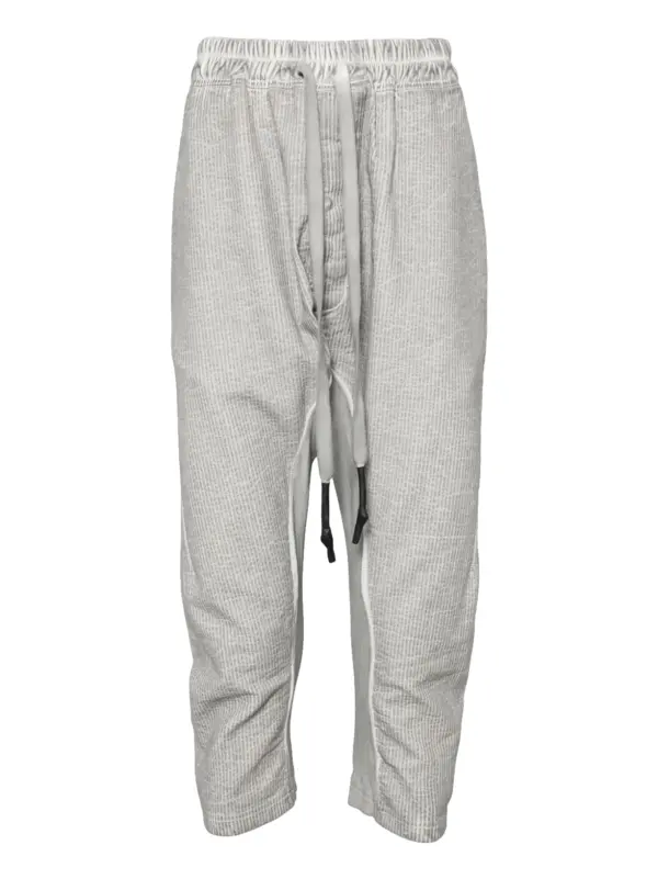 ISAAC SELLAM EXPERIENCE Stripe Cropped Trousers - Grey
