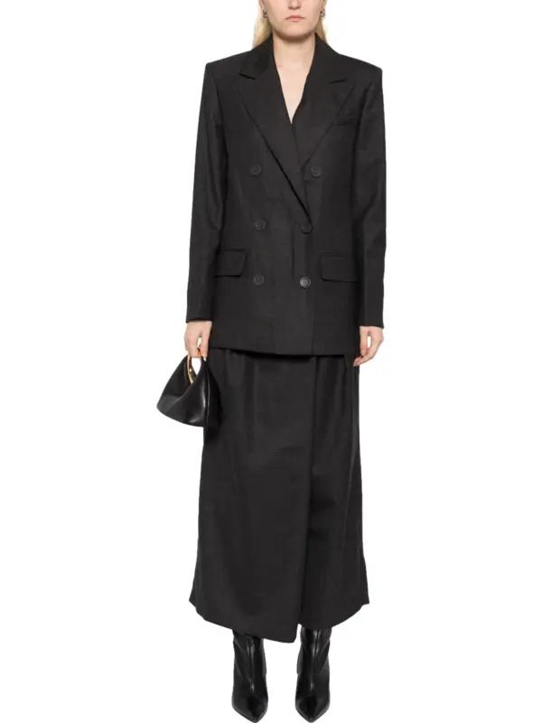 Tibi Check Dennis Cutout Blazer - Grey