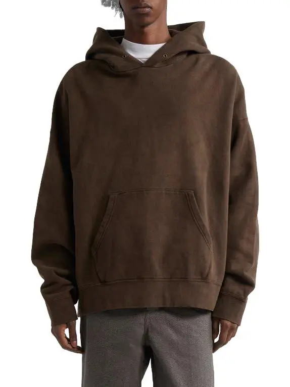 Visvim Amplus Cotton Fleece Hoodie - Dark Mud