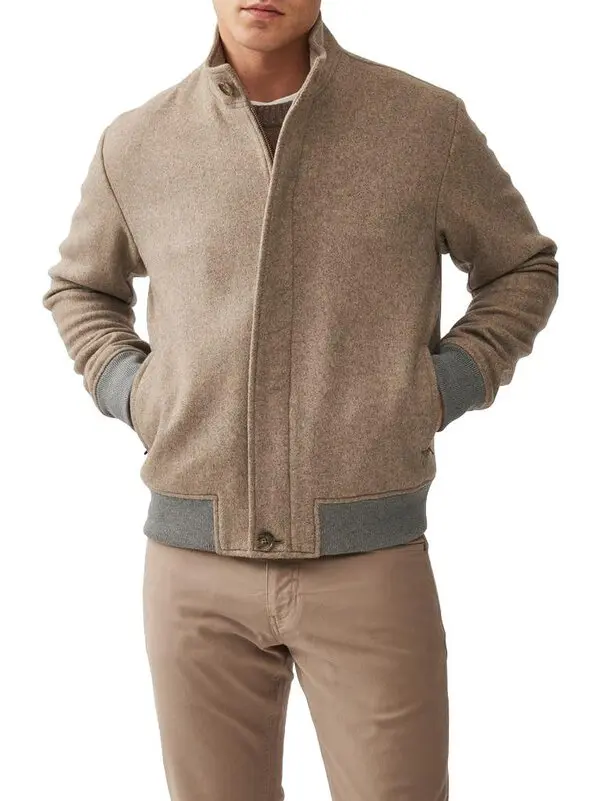 Rodd & Gunn Lake Taylor Bomber Jacket - Fawn