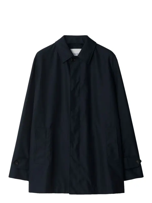 Burberry Spread-collar Parka Coat - Blue