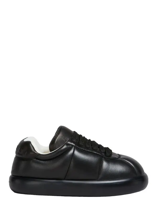Marni Leather Lace-up Sneakers - Black