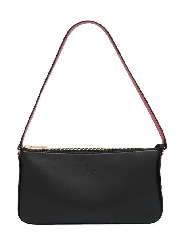 CHRISTIAN LOUBOUTIN Loubila Nappa Shoulder Bag - Black/red