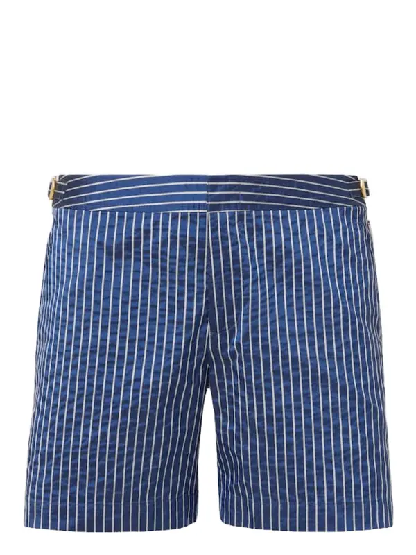 Orlebar Brown Bulldog Striped Swim Trunks - Blue
