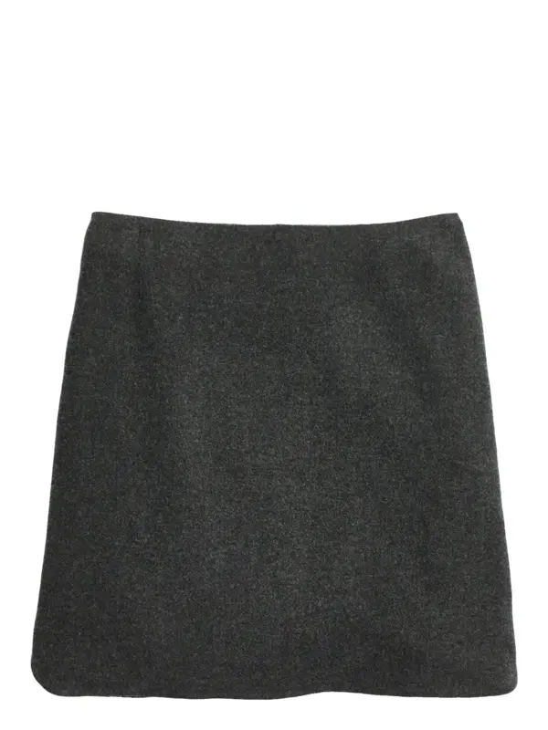 Madewell Mw Shirttail Mini Skirt - Hthr Shadow
