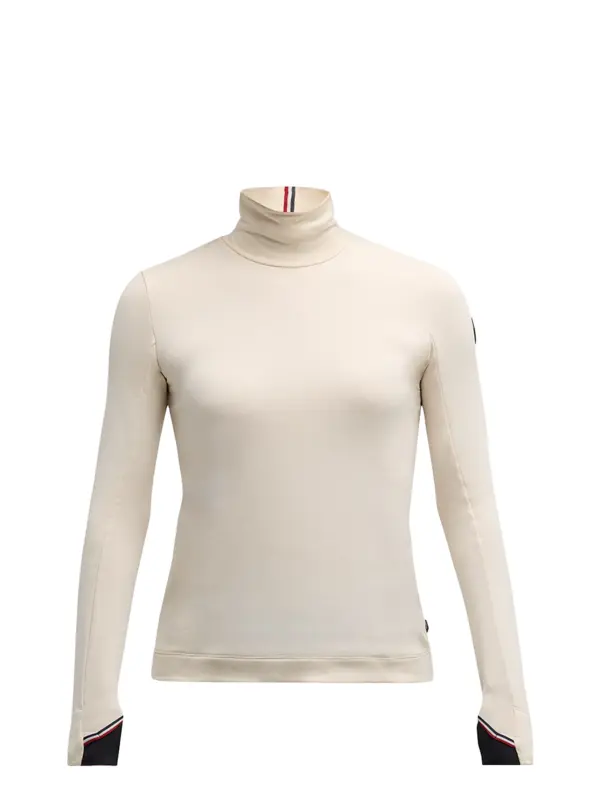 Moncler Polartec Jersey Turtleneck Base Layer - Cream