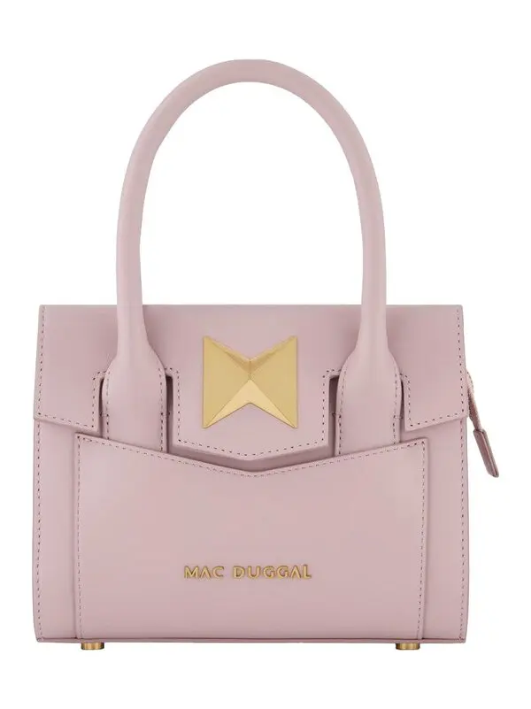 Mac Duggal Small Leather Tote Bag - Wisteria