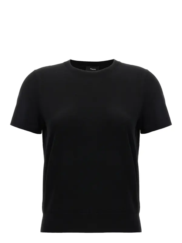 Theory Merino Wool Crewneck Sweater - Black