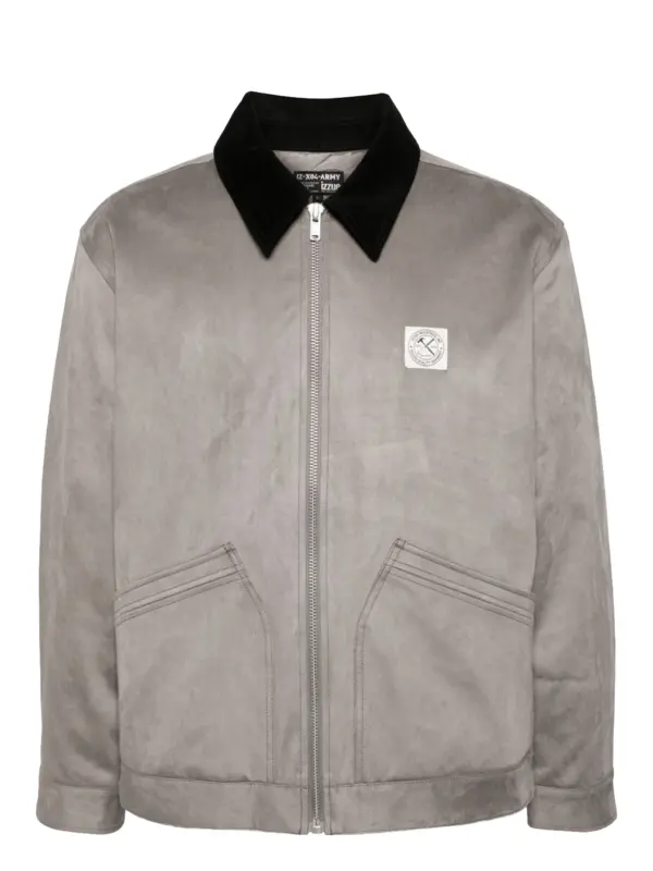Izzue Logo-patch Bomber Jacket - Grey