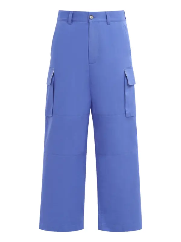 Marni Cargo Cotton Trousers - Blue