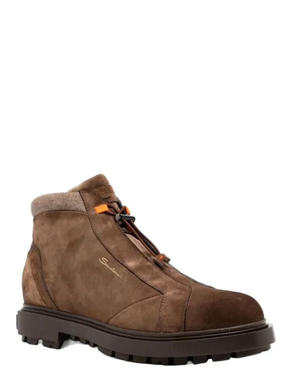 Santoni Suede Boots - Brown