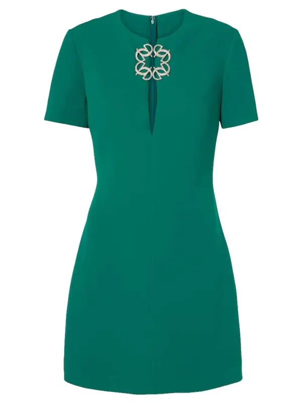 Elie Saab Embellished Cady Minidress - Blue