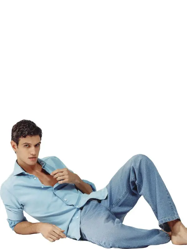 REISS Broadway Loose-fit Jeans - Light Blue Wash