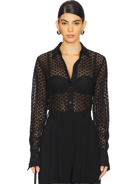 Rag & Bone Yvette Lace Top - Black