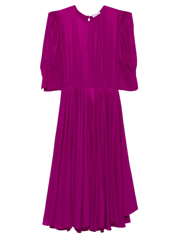 PARLOR Metallic-effect Midi Dress - Pink