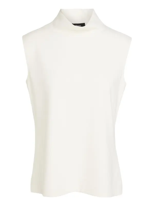 Theory Jersey Turtleneck Top - Ivory