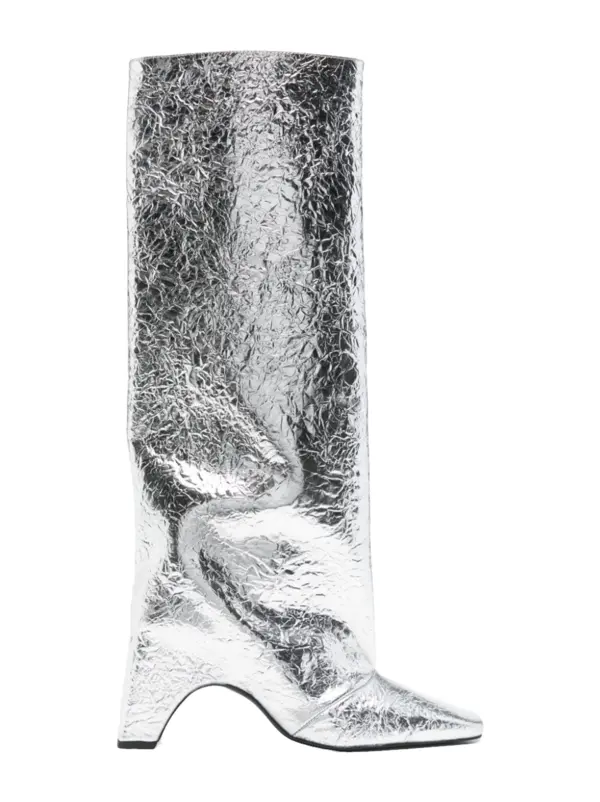 Coperni 85mm Foil Bridge Boots - Grey