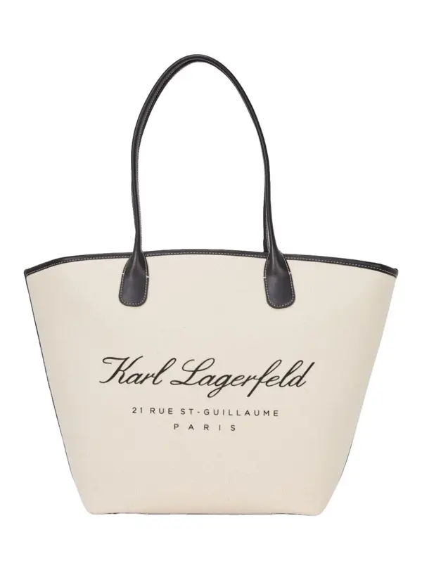 Karl Lagerfeld Hotel Karl Canvas Tote Bag - Neutrals