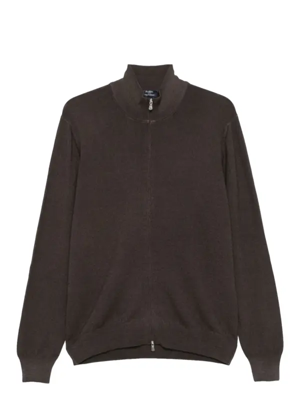 BARBA NAPOLI Virgin Wool Cardigan - Brown