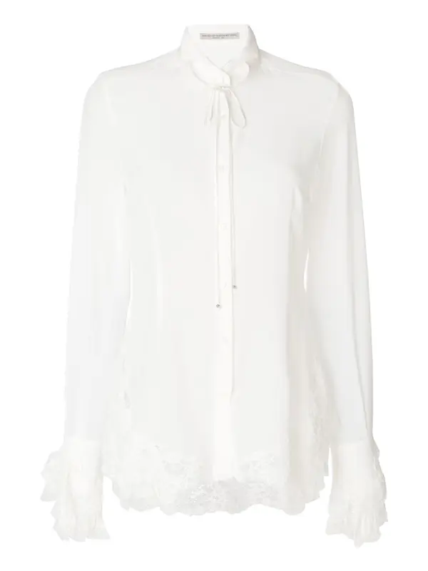 Ermanno Scervino Lace Frill Blouse - White