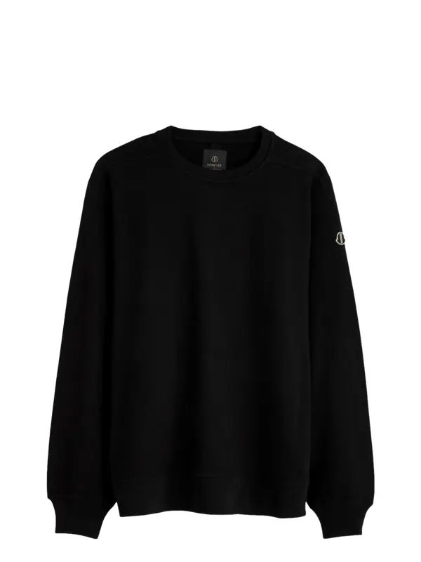 Rick Owens X Moncler Jumbo Logo Cotton Sweatshirt - Black