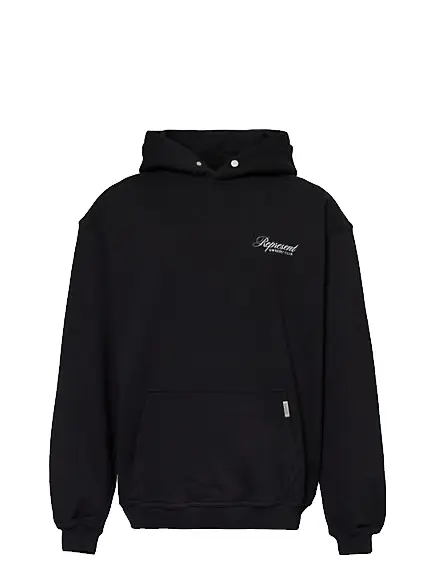 REPRESENT Cotton-jersey Relaxed-fit Hoody With Kangaroo Pocket - Black