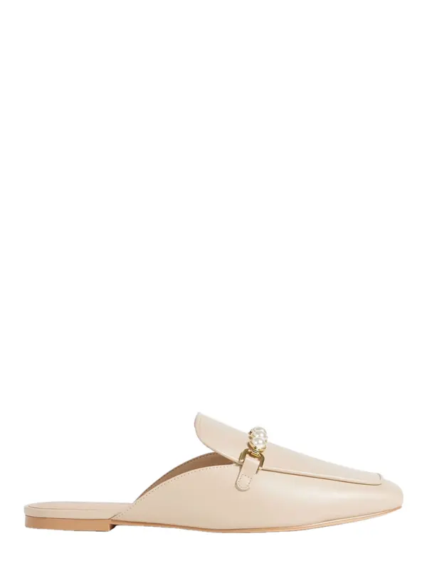 STUART WEITZMAN Perla Embellished Mules - Beige