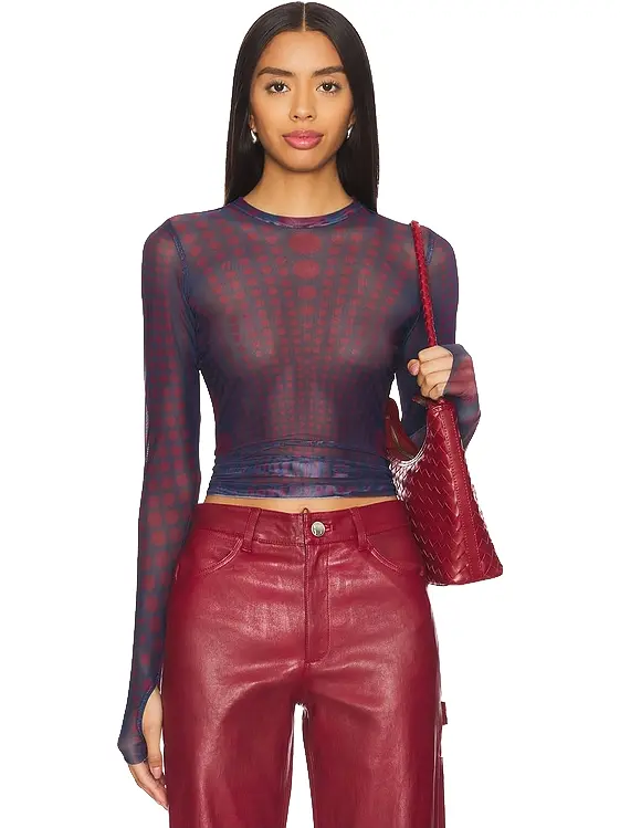 AFRM Kaylee Top - Navy Illusion