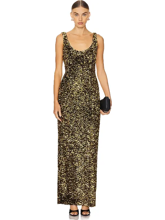 LOVERS AND FRIENDS Ginger Gown - Disco Gold