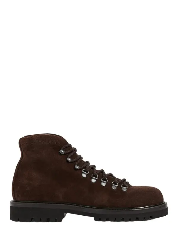 HARRYS OF LONDON Halkin Suede Hiking Boots - Dark Brown