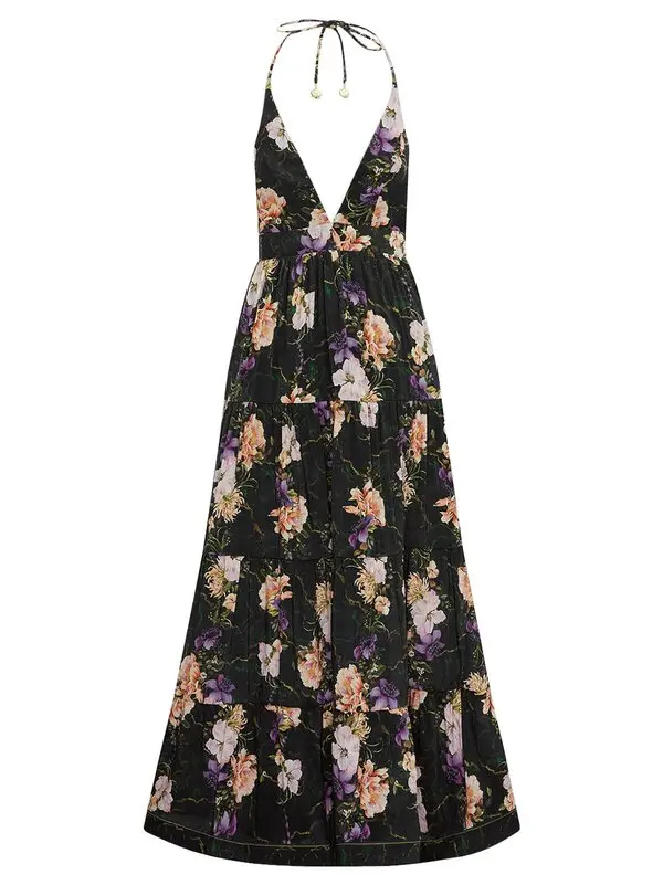 AQUA BLU AUSTRALIA Jacinta Tiered Maxi Dress - Multi