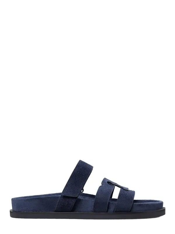 Tory Burch Ines Suede Mule Sandals - Navy