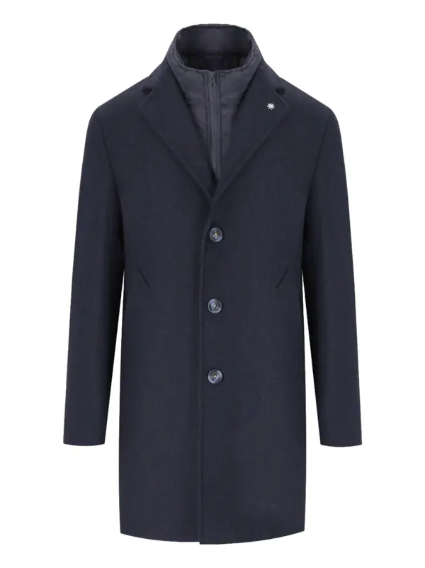 MANUEL RITZ Wool-blend Coat - Blue