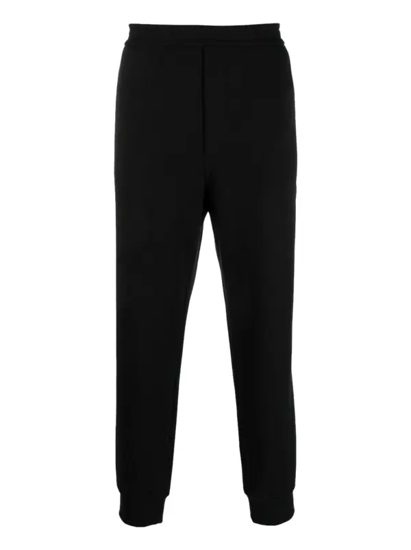 THE ROW Tapered Cotton Track Pants - Black