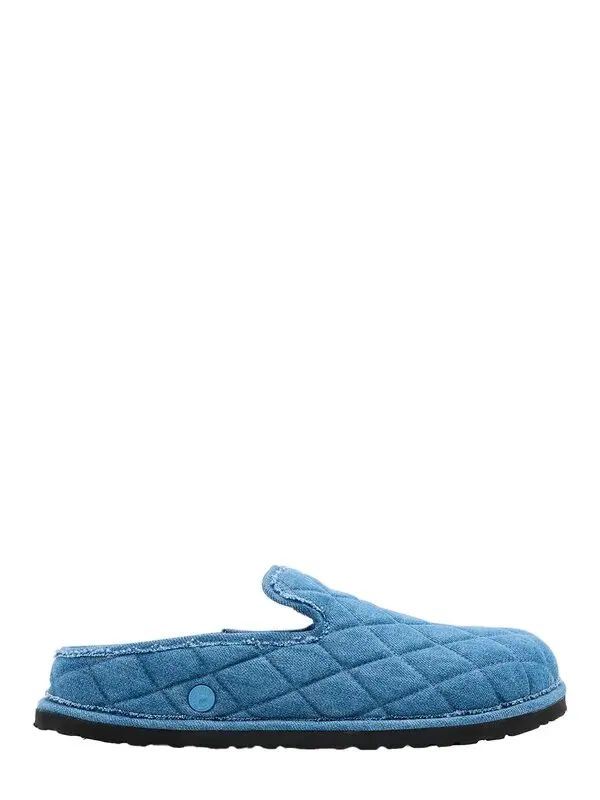 BIRKENSTOCK Eliscu Quilted Denim Slide Mules - Faded Denim