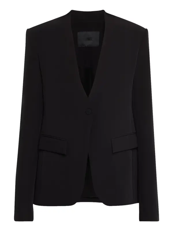 Lapointe Matte Crepe Single-breasted Blazer - Black