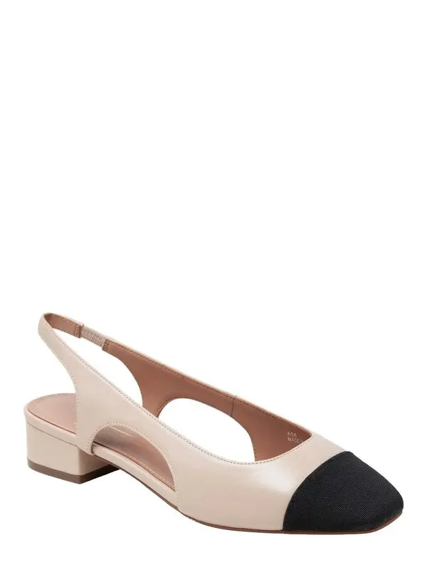 Linea Paolo Charley Slingback Pump - Sand/ Black