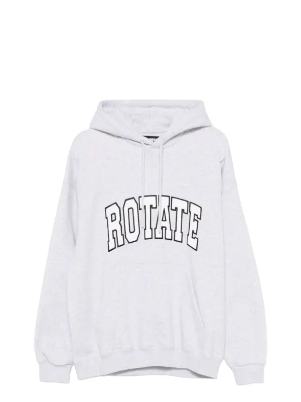Remain Birger Christensen Logo-embroidered Hoodie - Grey