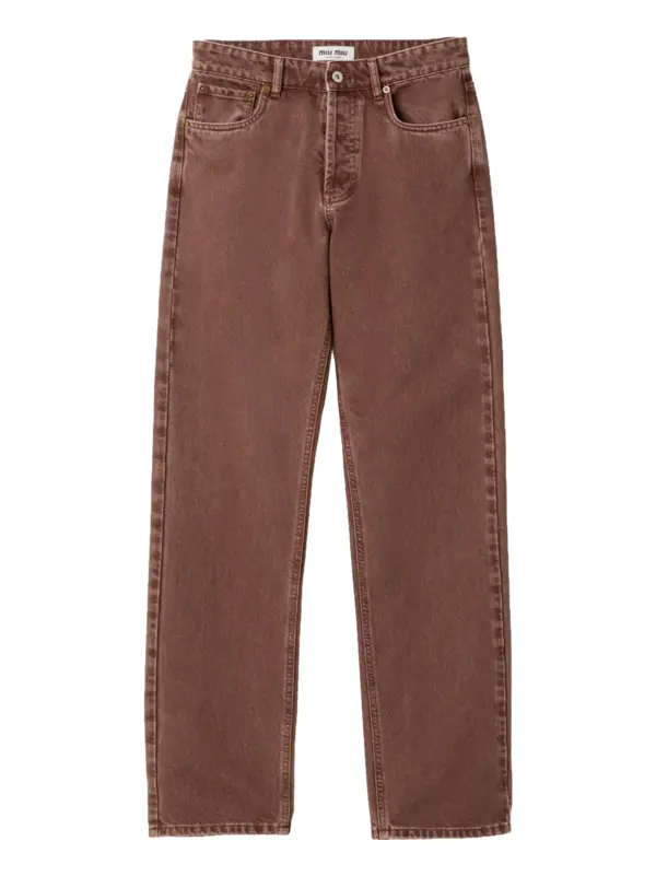 Miu Miu Straight-leg Jeans - Brown