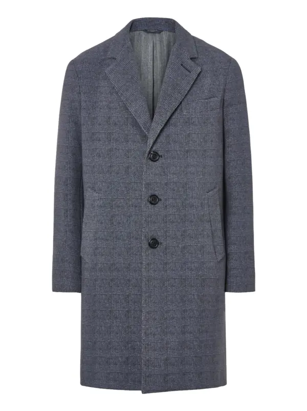 CIRCOLO 1901 Check-pattern Single-breasted Mid-length Coat - Blue