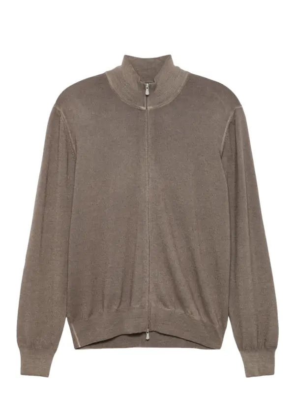 BARBA NAPOLI Wool Cardigan - Brown