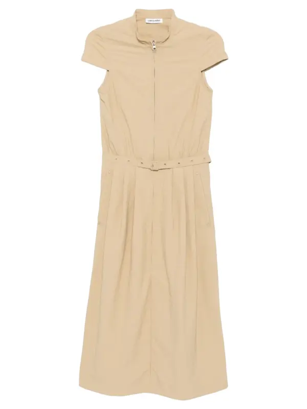 LOW CLASSIC Recycled Nylon High-neck Dress - Yellow