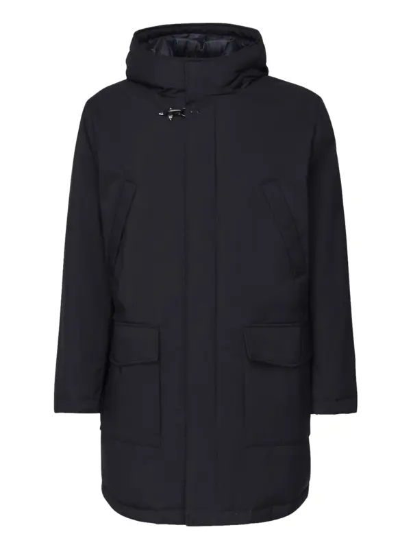 FAY Padded Hooded Coat - Blue