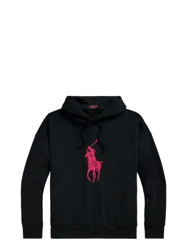 Ralph Lauren Big Pony-print Hoodie - Black
